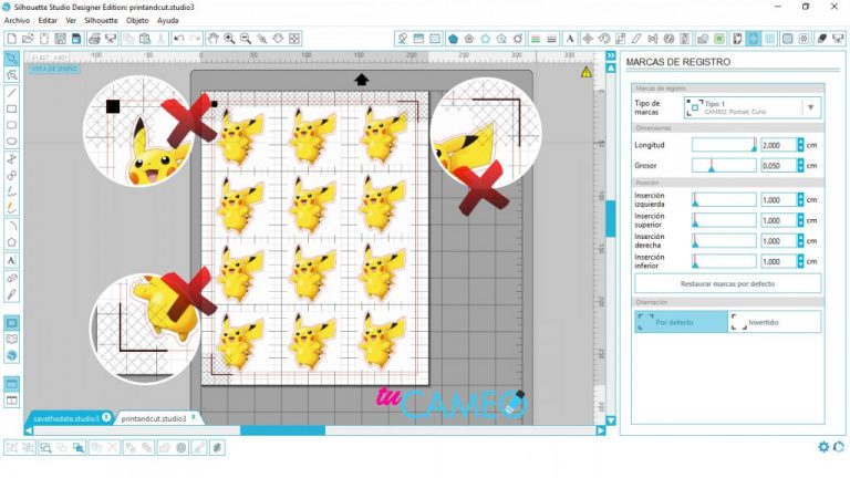 Print and cut con silhouette studio Sin problemas Solución. | Tu Cameo